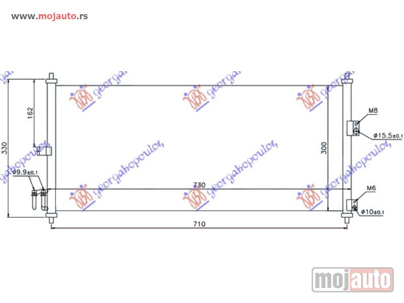 HLADNJAK KLIME (690x300) 2002- Nissan primera (p12) 02-08 -dostupno