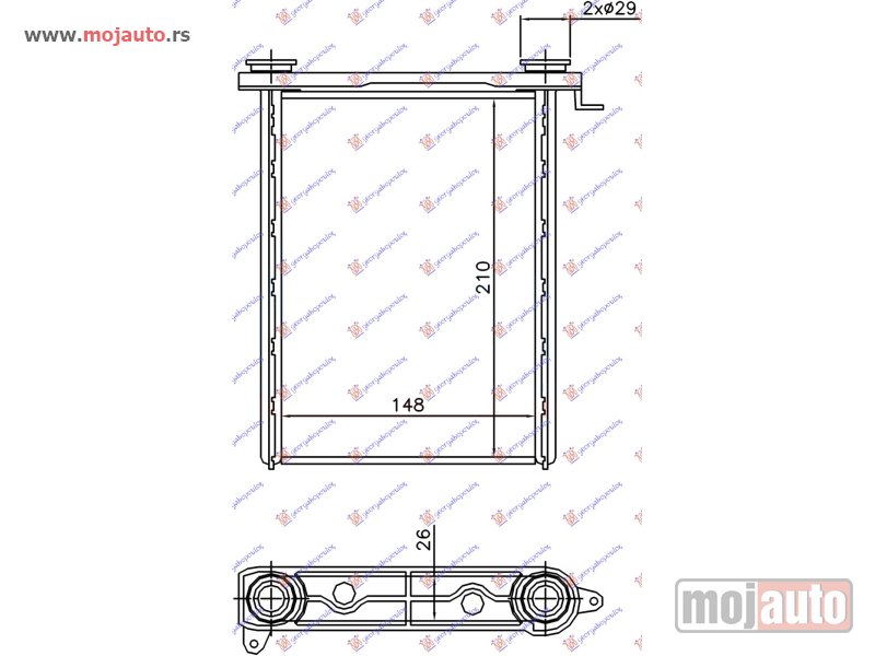 GREJAC KABINE (148x210x26) Fiat talento 16- -dostupno