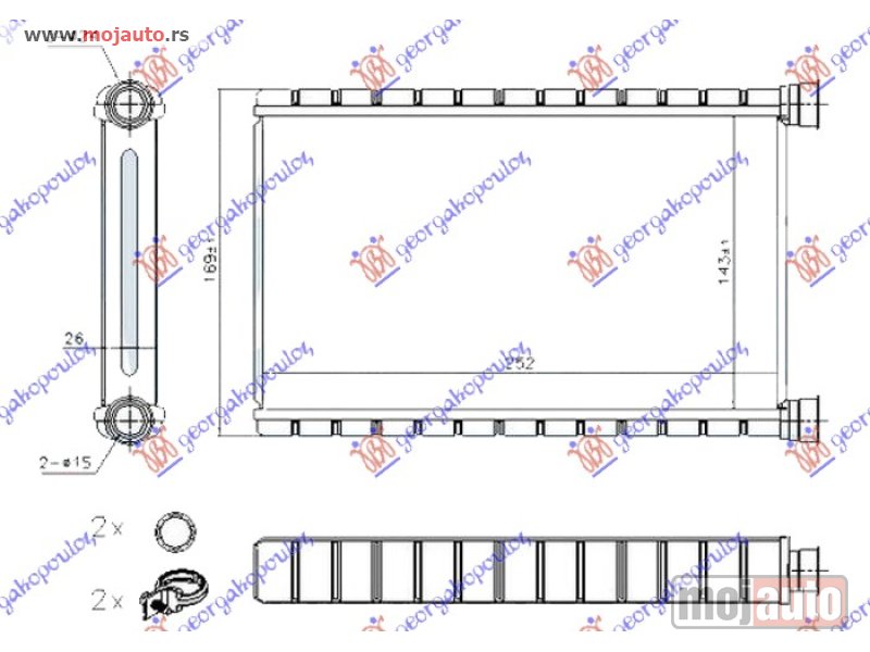 GREJAC KABINE (143x250x26) (TIP DENSO) Bmw x1 (e84) 13-15 -dostupno