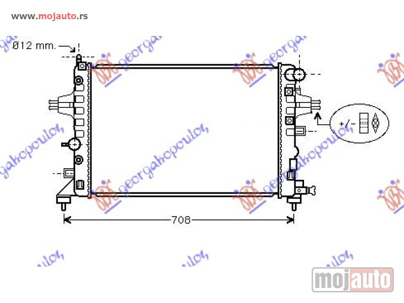 HLADNJAK MOTORA 1.2/1.4/1.8 BENZIN (MAN/AUTO) (600x360) CEV DIJAGONALNO Opel astra h 04-10 -dostupno