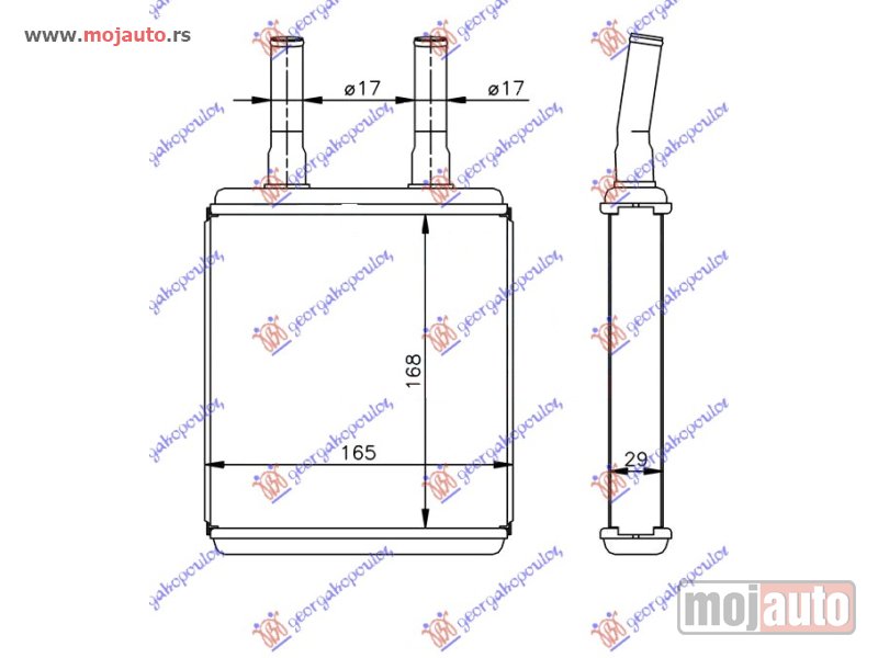 GREJAC KABINE (168x165) Hyundai accent h/b-l/b 03-05 -dostupno
