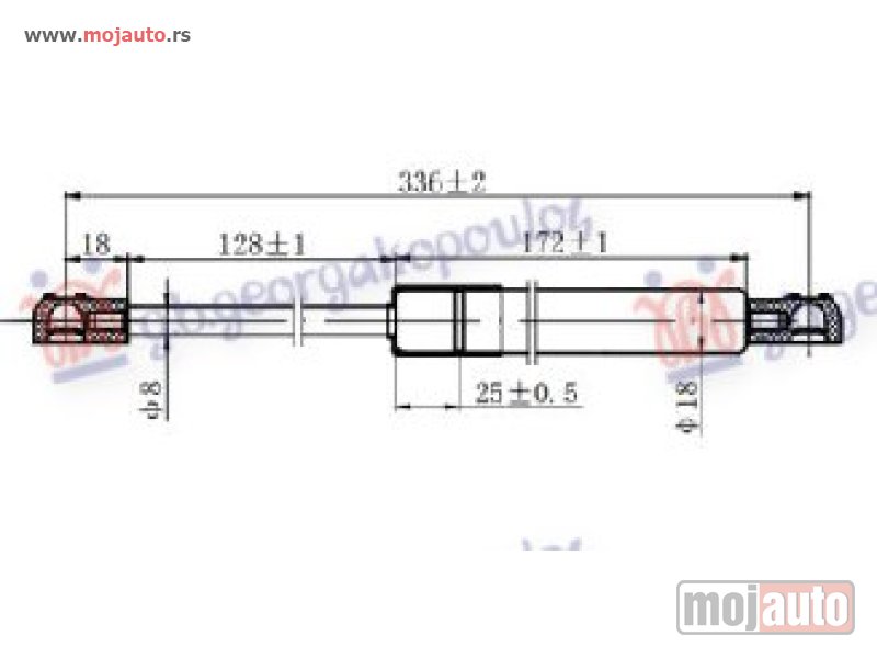 AMORTIZER GEPEK VRATA Levo Toyota iq 09-16 -dostupno