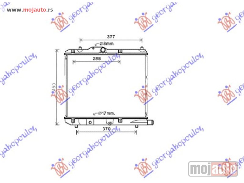 HLADNJAK MOTORA 1.3 CDTi (Z13DTJ/D13A) (37.5x47.5x2.6) Opel agila 08-14 -nedostupno