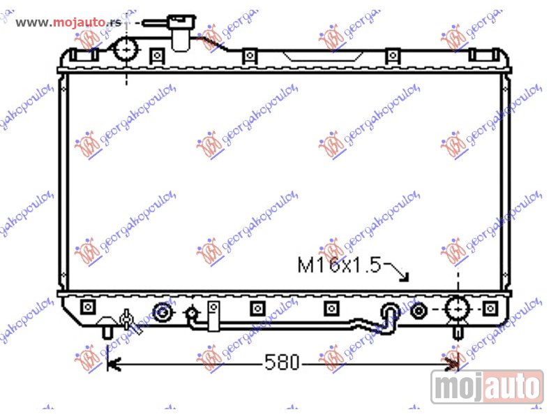 HLADNJAK MOTORA 2.0i 16V (AUTO) (+/-AC) (35x69.8) Toyota rav 4 (xa10) 95-98 -dostupno