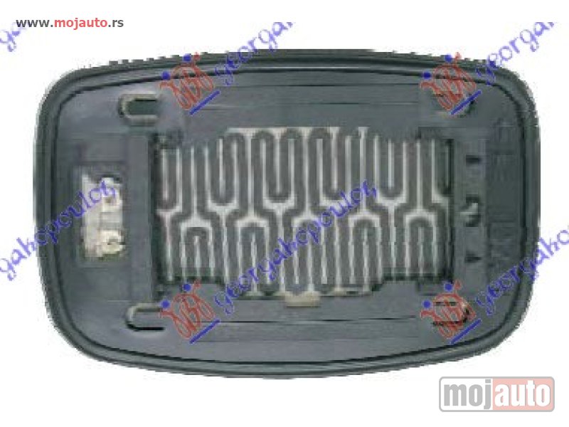 STAKLO RETROVIZORA SA GREJACEM (CETVRTASTO KACENJE) 1994- (KONVEKSNO) Desno Ford escort 95-98 -dostupno