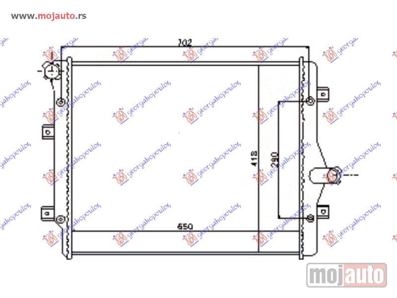HLADNJAK MOTORA 2.0 TFSi BENZIN / 1.6/2.0 Tdi DIZEL (650x450) (MEHANICKI SPOJ) Vw touran 03-06 -dostupno