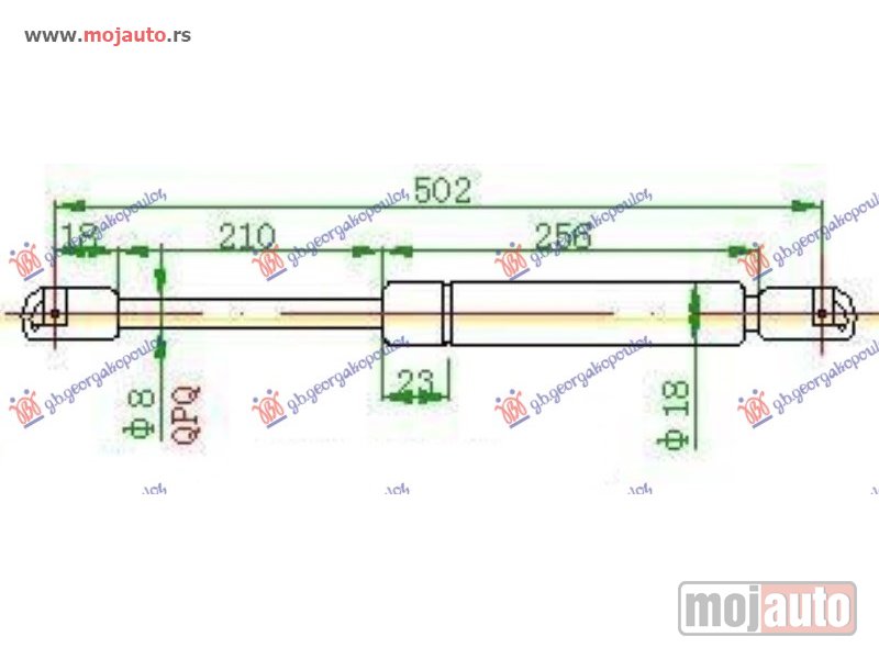 AMORTIZER GEPEK VRATA KARAVAN (507L-420N) Fiat marea 96-07 -dostupno