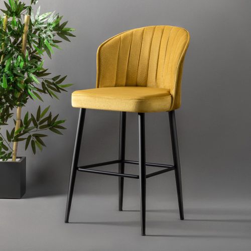Rubi - Yellow Yellow Black Bar Stool Set (2 Pieces)