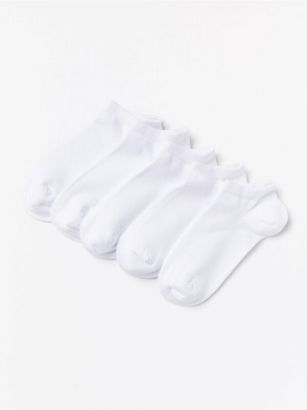 Čarape – 5-pack white ankle socks