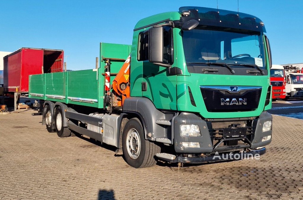 MAN TGS 26.460 6X2 Flatbed + Crane Atlas 172.3E-A4 + RC kamion s ravnom platformom