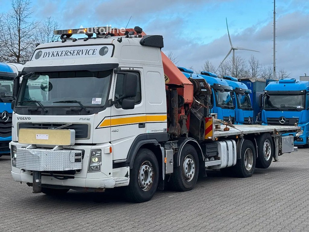 Volvo FM 12.460 8x2 + Palfinger PK72002 kamion s ravnom platformom