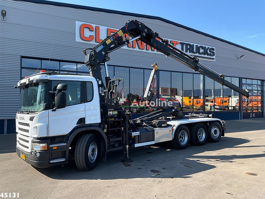 Scania P 380 8x4 Euro 5 Hiab 21 Tonmeter laadkraan Just 244.337 km! kamion rol kiper