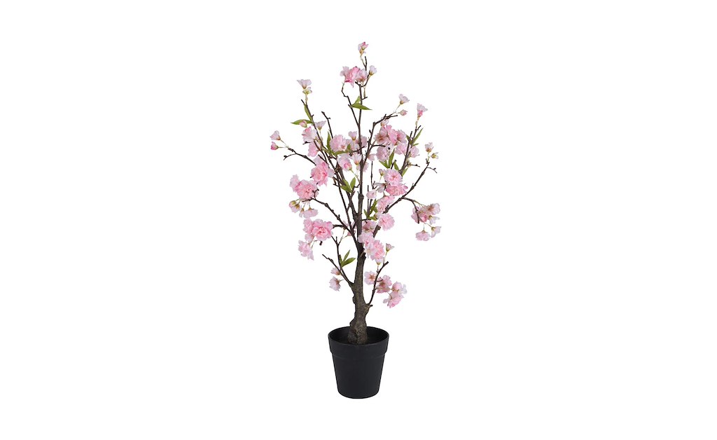 Veštačko cveće u saksiji Cherry 35x80cm roze