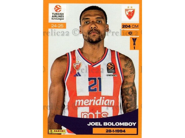 EuroLeague Euroliga 2024-25 broj 152 Joel Bolomboy