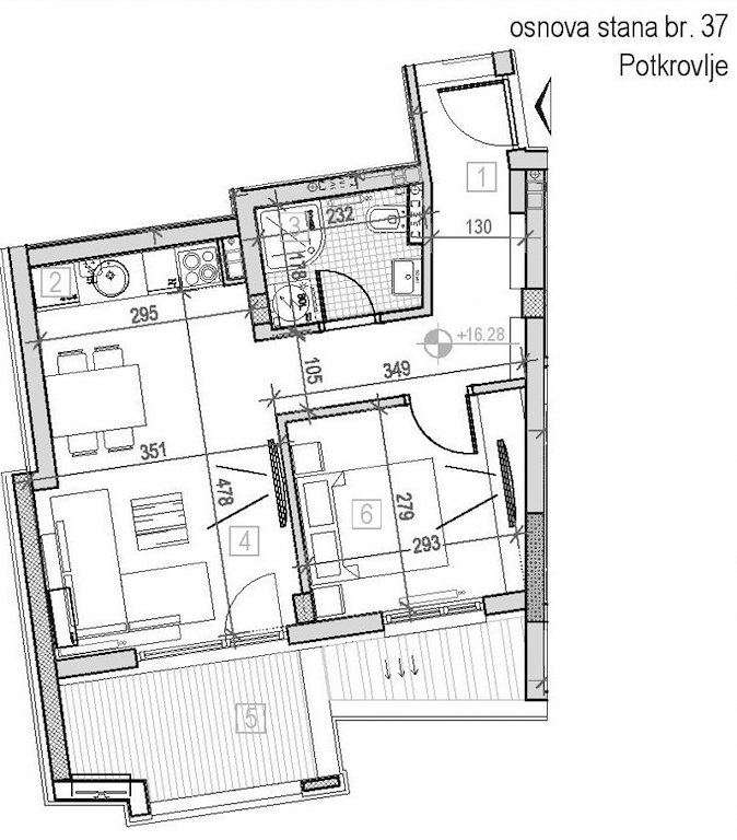 NOVI SAD - PODBARA - 41. 87 m2