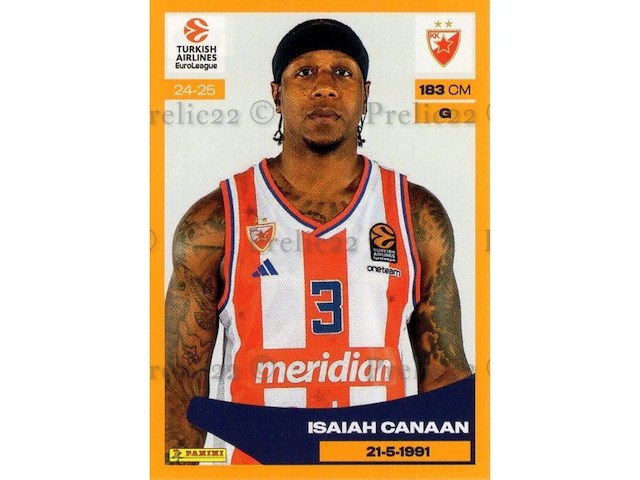 EuroLeague Euroliga 2024-25 broj 139 Isaiah Canaan