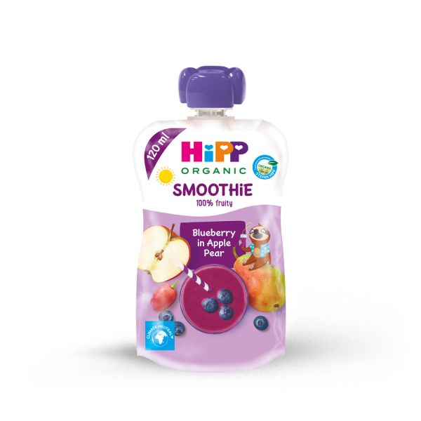 HIPP, SMOOTHIE-BOROVNICA, JABUKA I KRUŠKA, 120 ml 12m+
