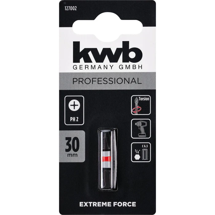 KWB - PH2 bit 30mm, Impaktor ExtremePRO, 1/4"; C 6.3 prihvat - TQ 60 - (49127002)