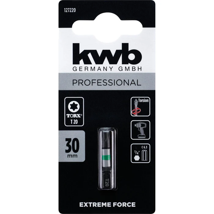 KWB - T20 bit 30mm, Impaktor ExtremePRO,Trox 1/4"; C 6.3 prihvat, TQ 60 - (49127220)