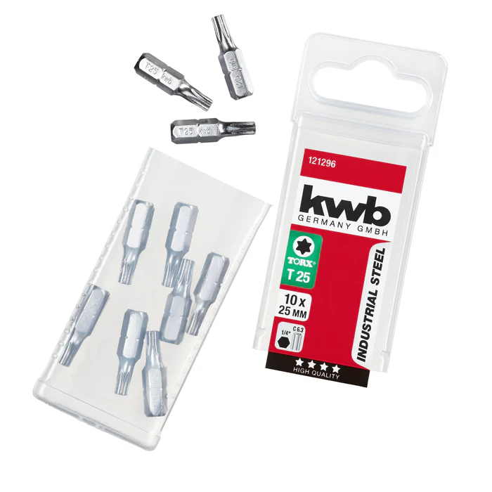 KWB - T25 bit 25mm, Ind. Čelik - 10 kom,Torx, 1/4"; C 6.3 prihvat - TQ 60 - (49121296)