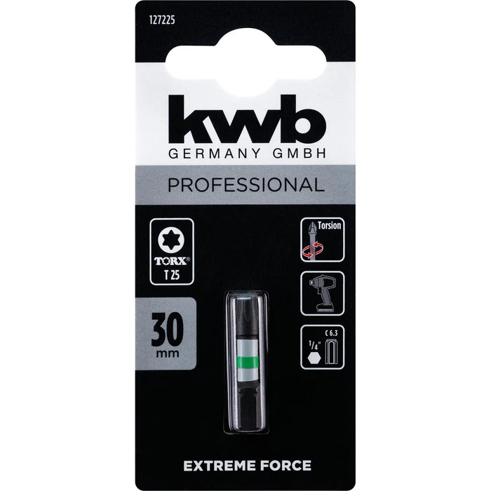 KWB - T25 bit 30mm, Impaktor ExtremePRO,Trox 1/4"; C 6.3 prihvat, TQ 60 - (49127225)