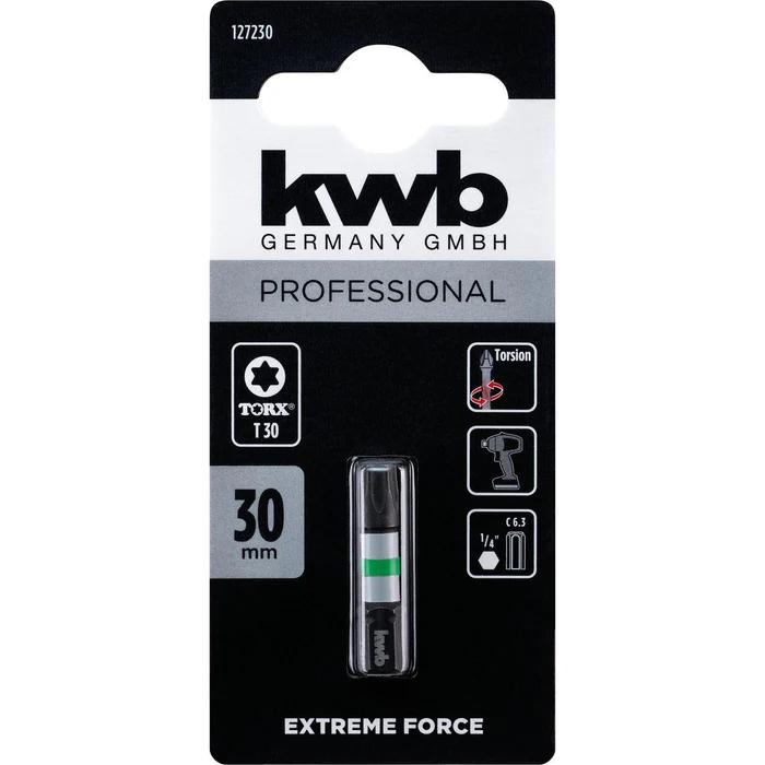 KWB - T30 bit 30mm, Impaktor ExtremePRO,Trox 1/4"; C 6.3 prihvat, TQ 60 - (49127230)