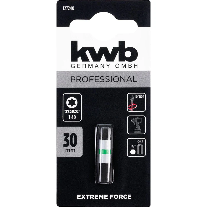 KWB - T40 bit 30mm, Impaktor ExtremePRO,Trox 1/4"; C 6.3 prihvat, TQ 60 - (49127240)