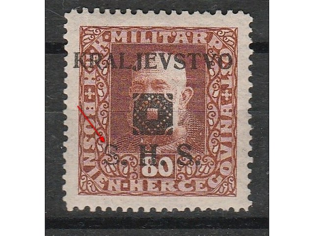 SHS Bosna i Hercegovina - 1919 - 80 Heller - Greška
