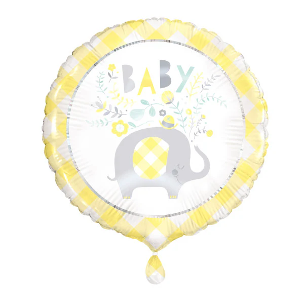 Floral Elephant Yellow Folija Balon