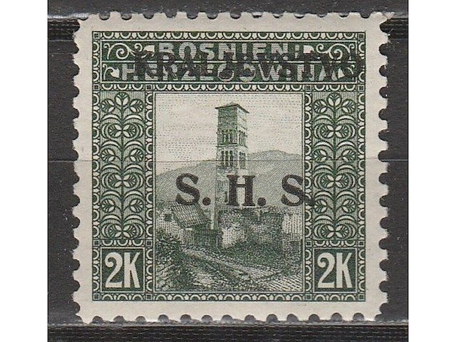 SHS Bosna i Hercegovina - 1919 - 2 Krune, zupčanje 9