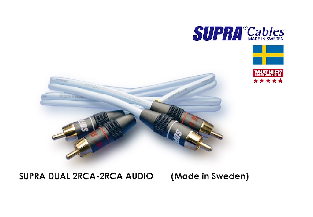 Supra Cables Cables CABLE DUAL 2RCA-2RCA 2m