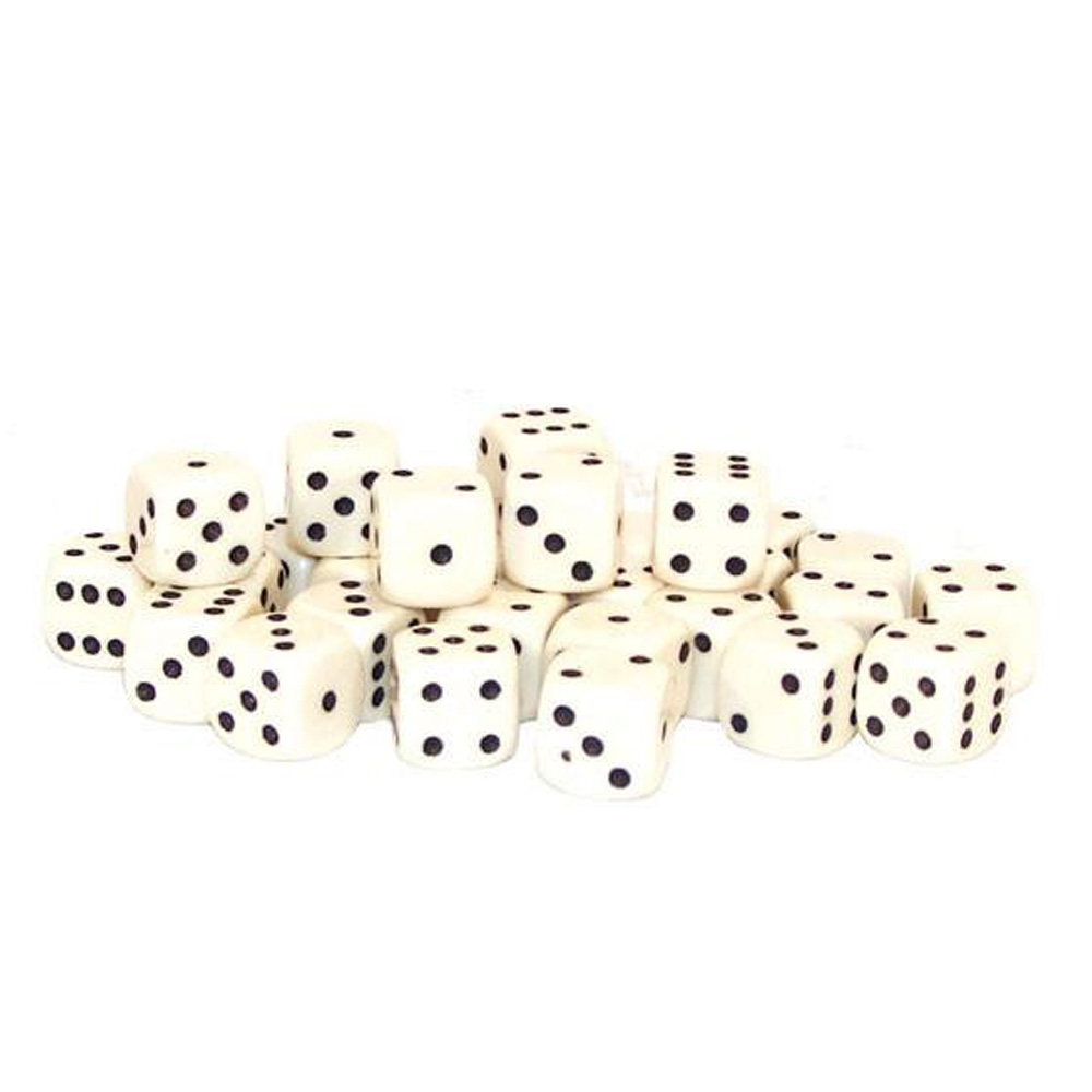 Spot dice 10mm - Ivory (30)