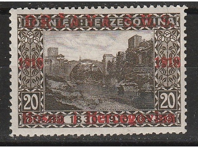 SHS Bosna i Hercegovina - 1918 - 20 Heller, Mostar