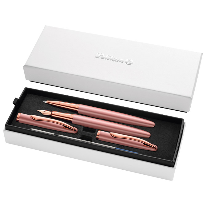 Set nalivpero+roler Jazz Noble Elegance+poklon kutija G25 Pelikan 826914 roze