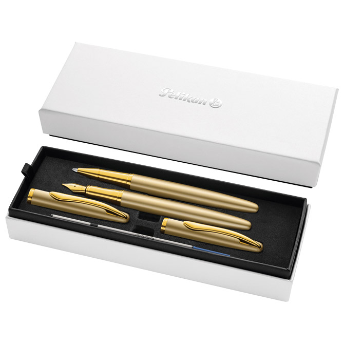 Set nalivpero+roler Jazz Noble Elegance+poklon kutija G25 Pelikan 826921 zlatni