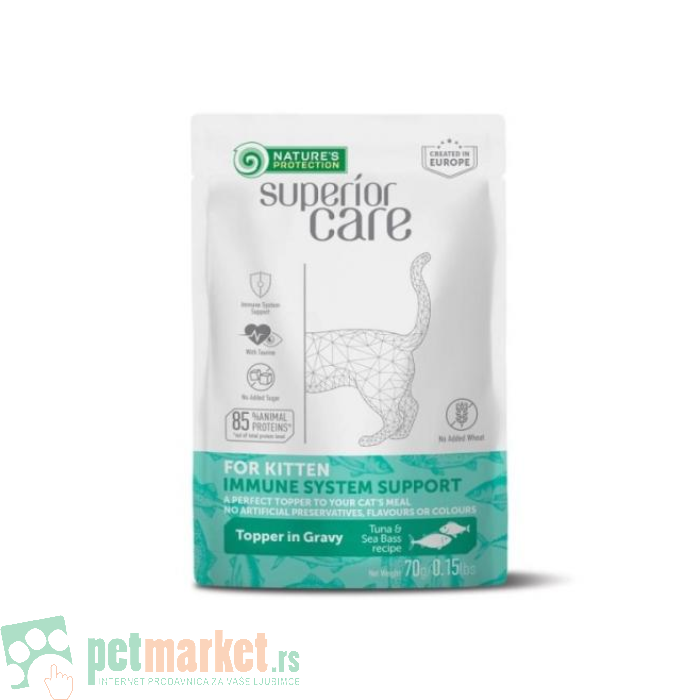 Nature’s Protection Superior Care: Sosić za mačke Kitten Immune System Support, 70 gr