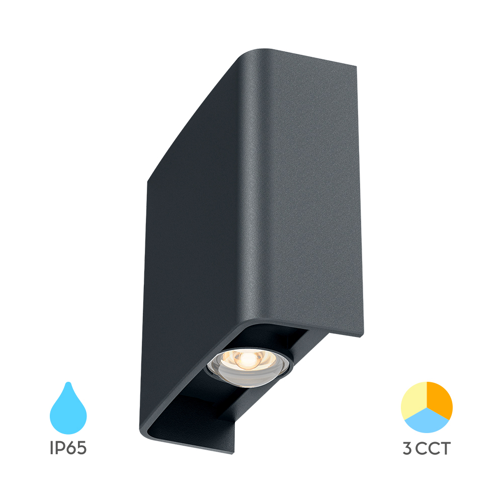 BRY-VECTOR-B-WL-SIVA-2x1W-3U1-IP65-ZIDNA BAŠTENSKA SVETILJKA BG38-03182