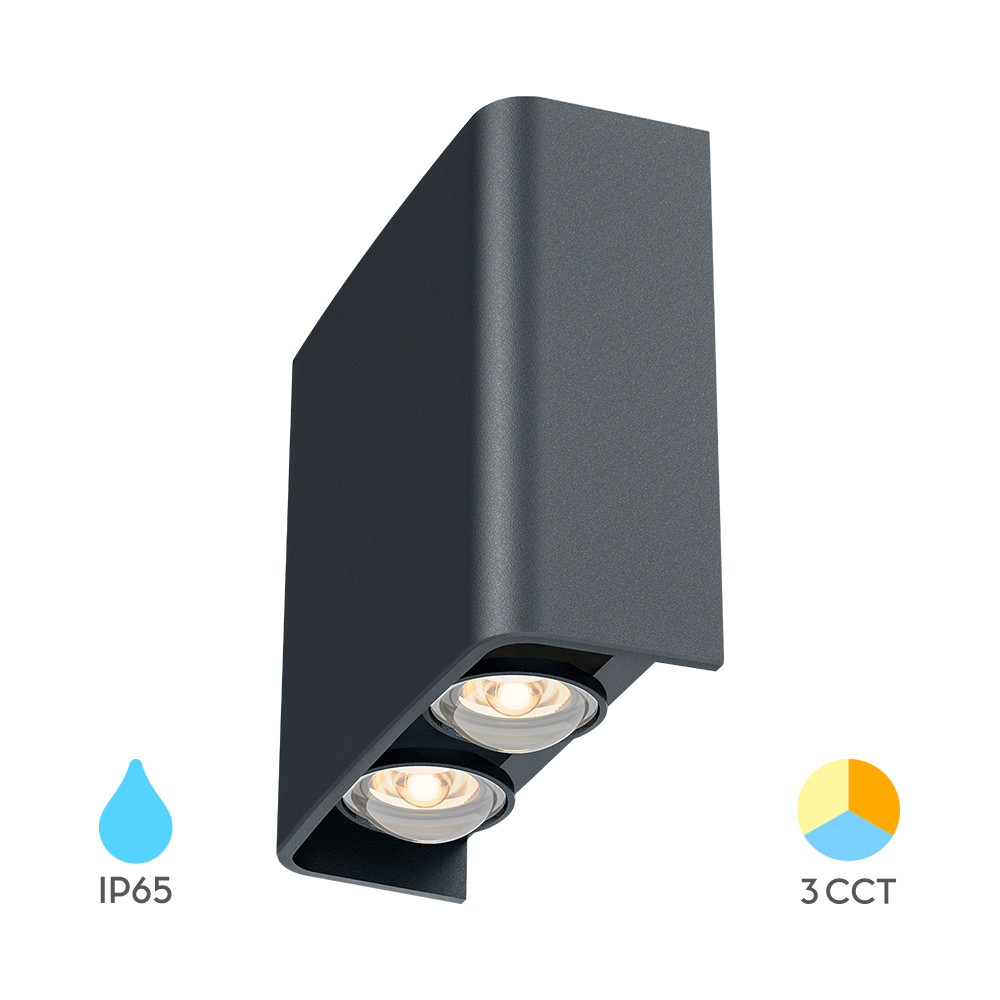 BRY-VECTOR-B-WL-SIVA-4X1W-3IN1-IP65-ZIDNA SVETILJKA BG38-03282