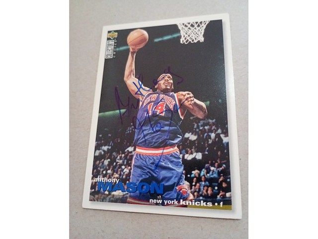 Kartica nba upper deck 1995/96 anthony mason autogram