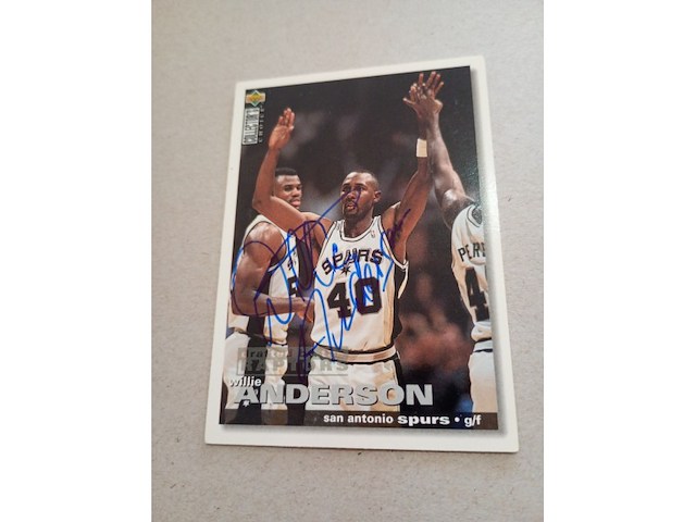 Kartica nba upper deck 1995/96 willie anderson autogram