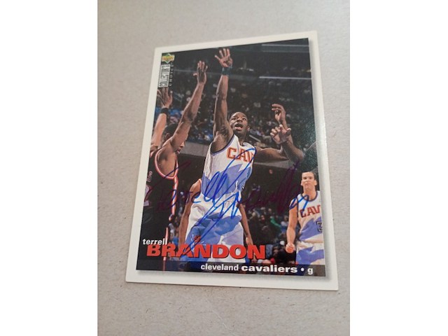 Kartica nba upper deck 1995/96 terrell brandon autogram