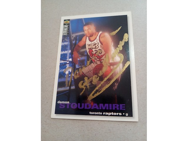 Kartica nba upper deck 1995/96 demon stoudamire autogra