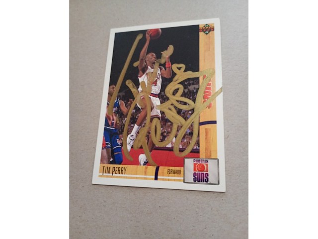 Kartica nba upper deck 1991/92 tim perry (autogram)