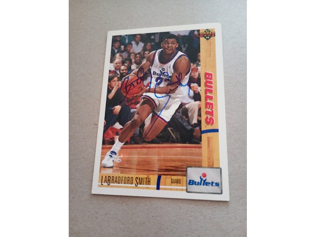 Kartica nba upper deck 1991/92 smith  485 (autogram)