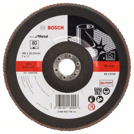 Bosch 2608606739 Lamelni brusni disk X571 Prečnik 180 mm granulacija 80, kolenasti ( 2608606739 )