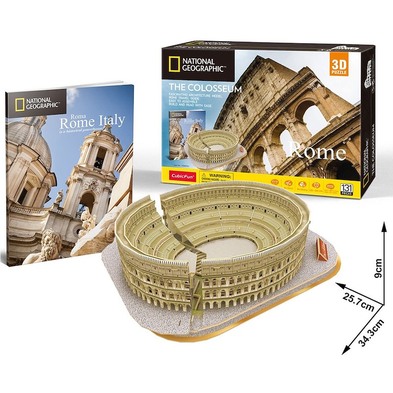 CubicFun Puzzle 3D National Geographic The Colosseum Rome 131pcs CBF209766