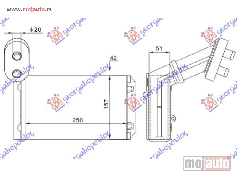 GREJAC KABINE (245x156) Vw sharan 95-10 -dostupno