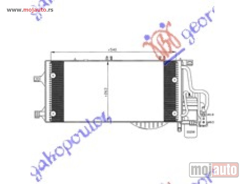 HLADNJAK KLIME 1.3/1.7 CDTI (540x26) 2003- Opel corsa c 00-06 -dostupno