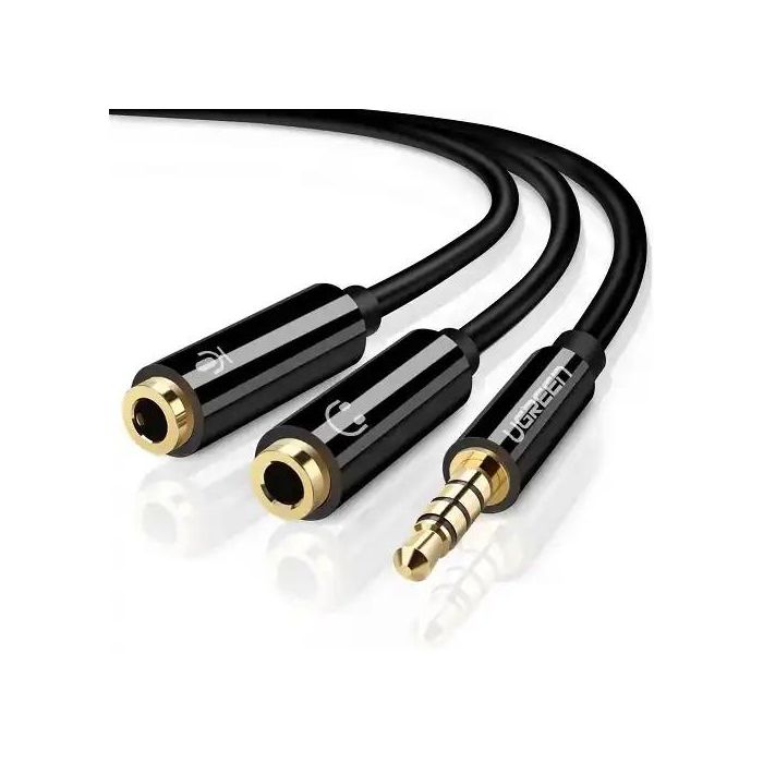 Audio kabl 3,5mm 1xM/2xŽ Ugreen 0,2m AV141
