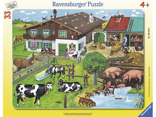 Ravensburger puzzle 33 dela - Porodice životinja 06618